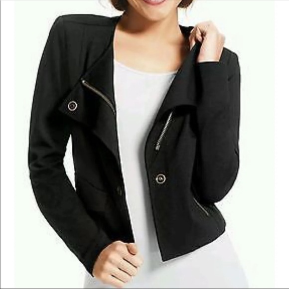 CAbi | Jackets & Coats | Cabi Black Ponte Moto Jacket | Poshmark